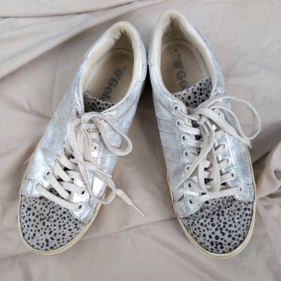 Gola | Shoes | Gola Sneakers So Cute Metallic Silver With Animal Print ...